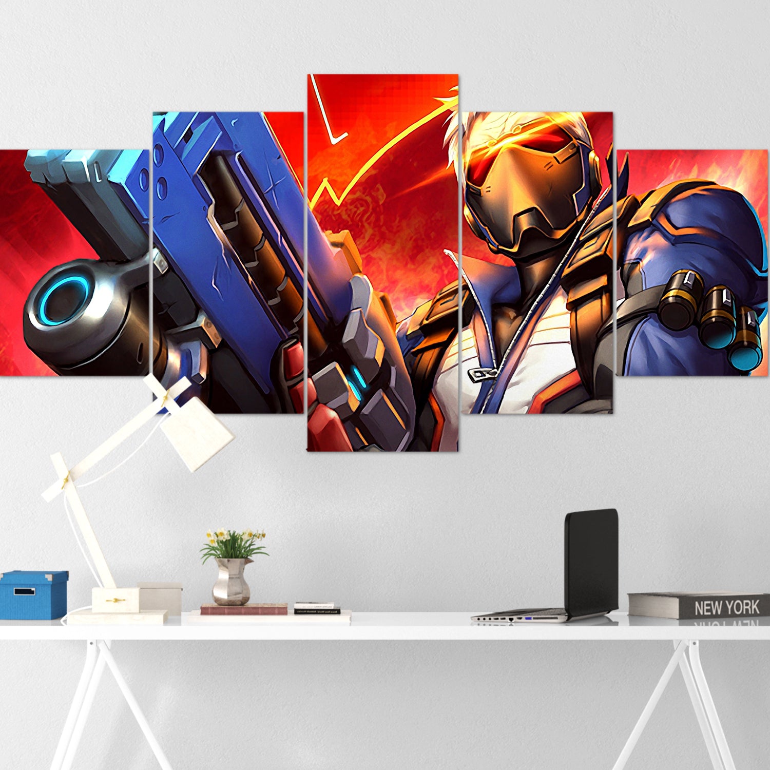 Tableau Overwatch 5 Soldier - 5 pièces Peinture sur Toile Impression